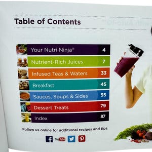 Nutri Ninja Auto IQ 75 Nutritious and Delicious Recipes Cookbook ...