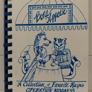 Vintage Operation Kindness Cookbook No Kill Animal Shelter Fundraiser ...