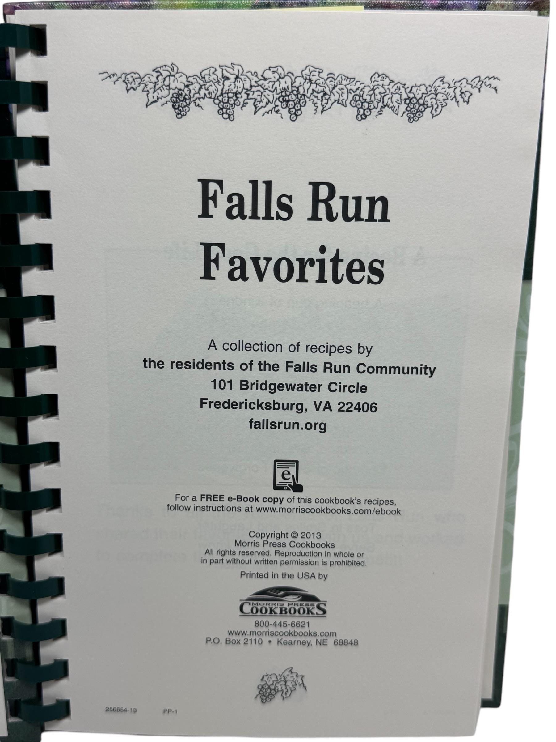 Falls Run Residents Favorites Community Cookbook Fredericksburg ...