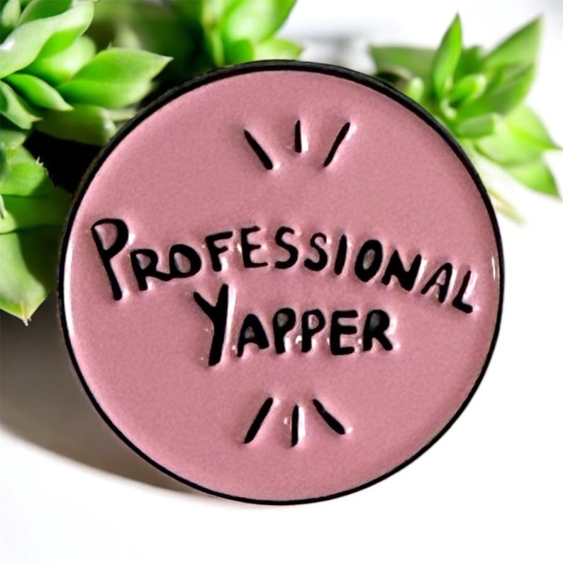 Professional Yapper Pin/badge | Pins | Badges - Etsy