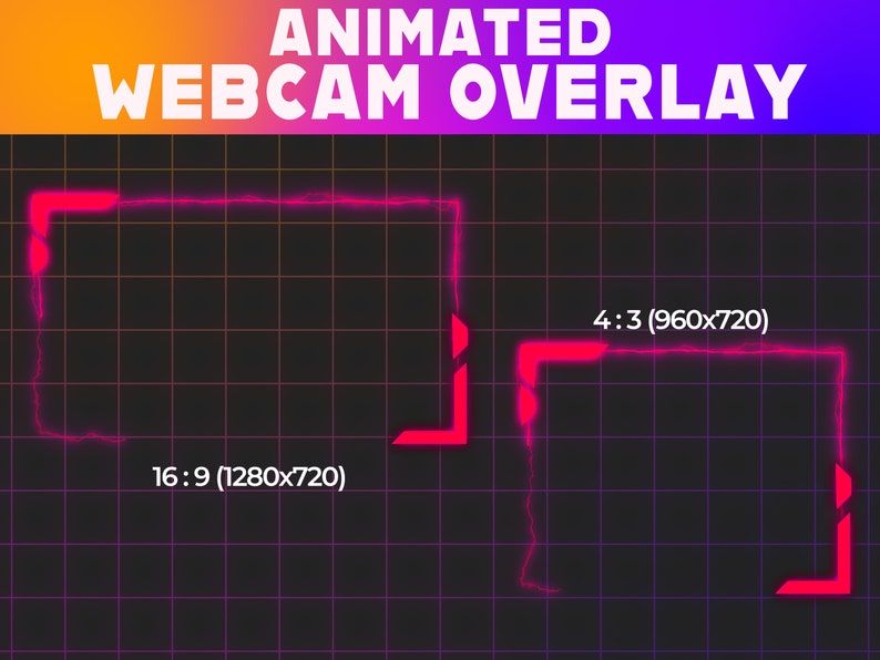 Webcam Overlay | Animated Webcam Frame | Twitch Overlays Stream Overlay ...