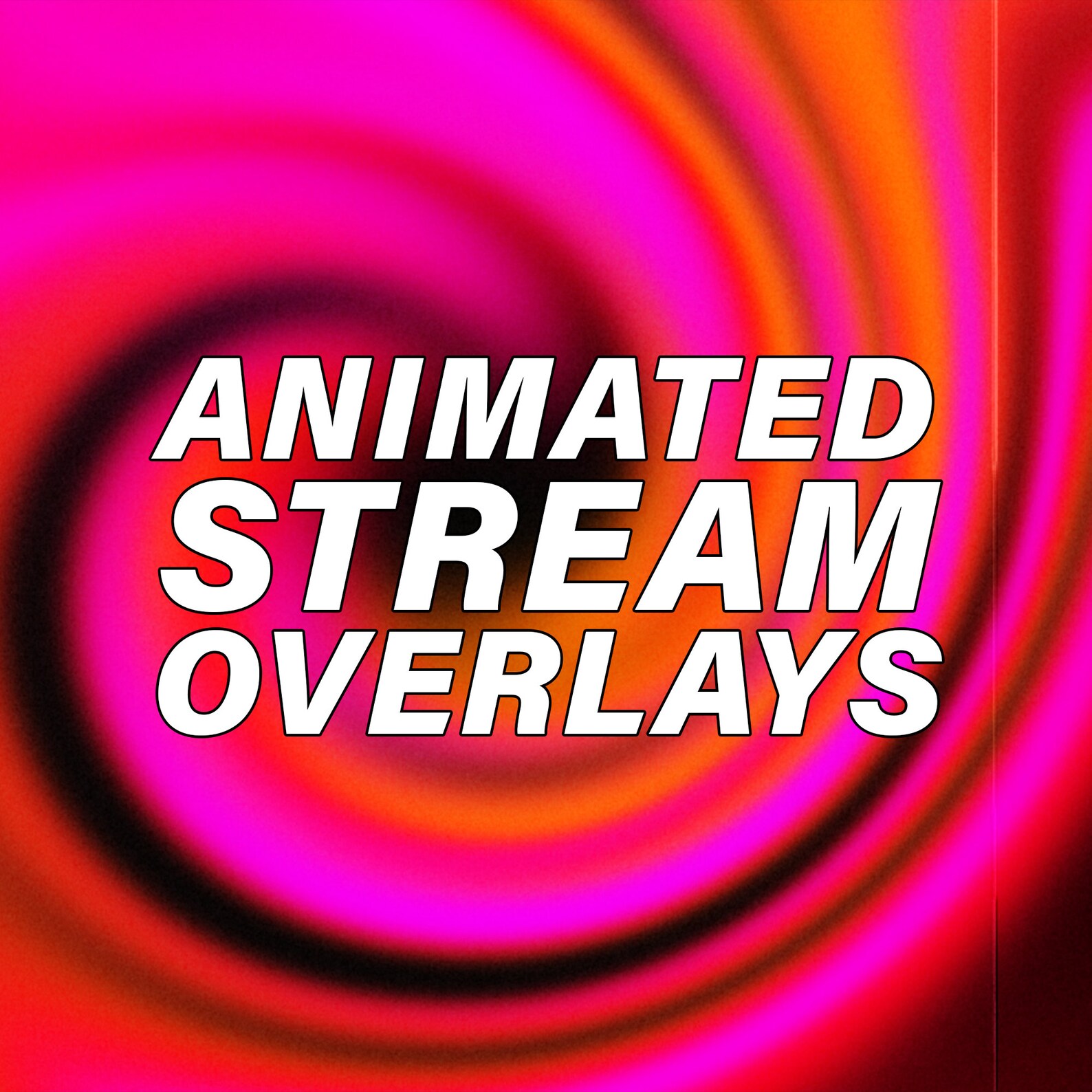 Retro 80s Glitter Stream Overlay | Animated Twitch & Youtube Screens ...