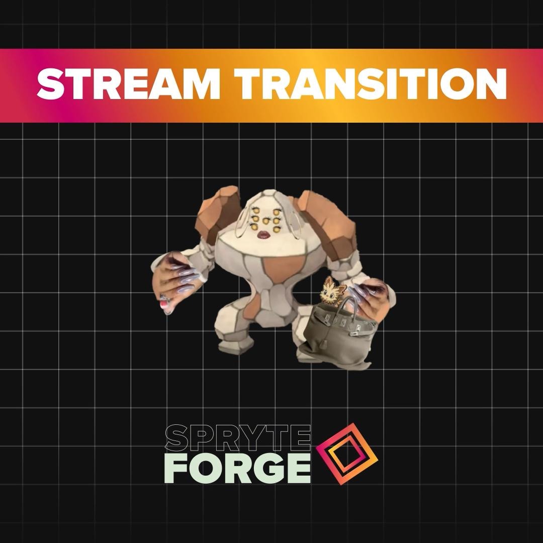 Animated Regirock With a Handbag Meme Stream Transition Stinger for ...