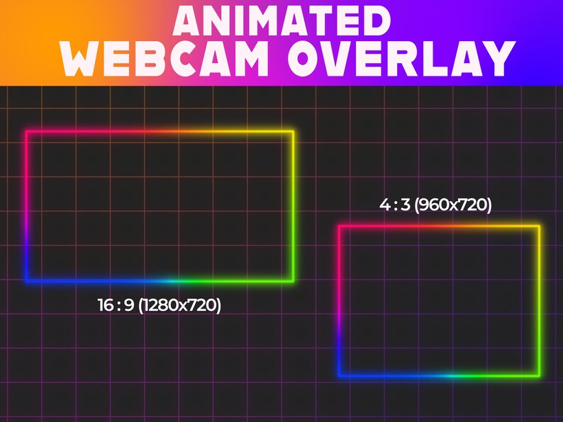 Webcam Overlay | Animated Webcam Frame | Twitch Overlays Stream Overlay ...