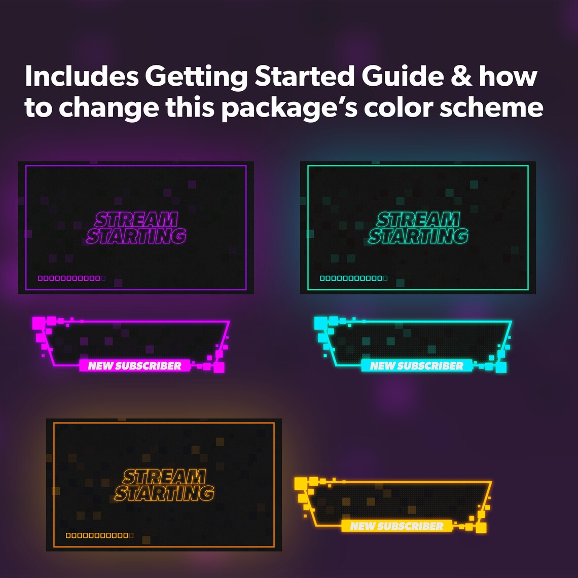 Twitch Stream Overlay Package Animated Stream Graphics - Etsy