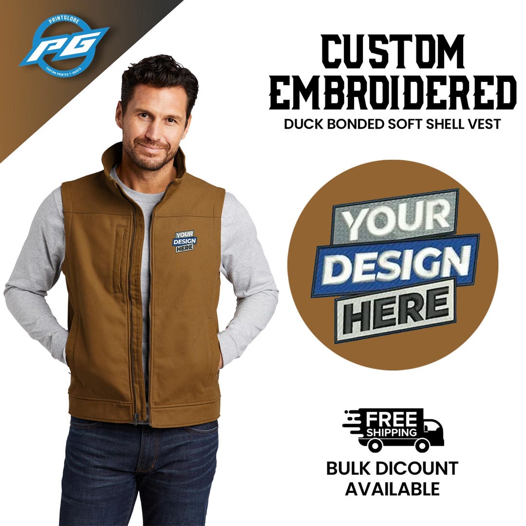 Cornerstone® Custom Duck Bonded Soft Shell Vest, Monogrammed Vest ...