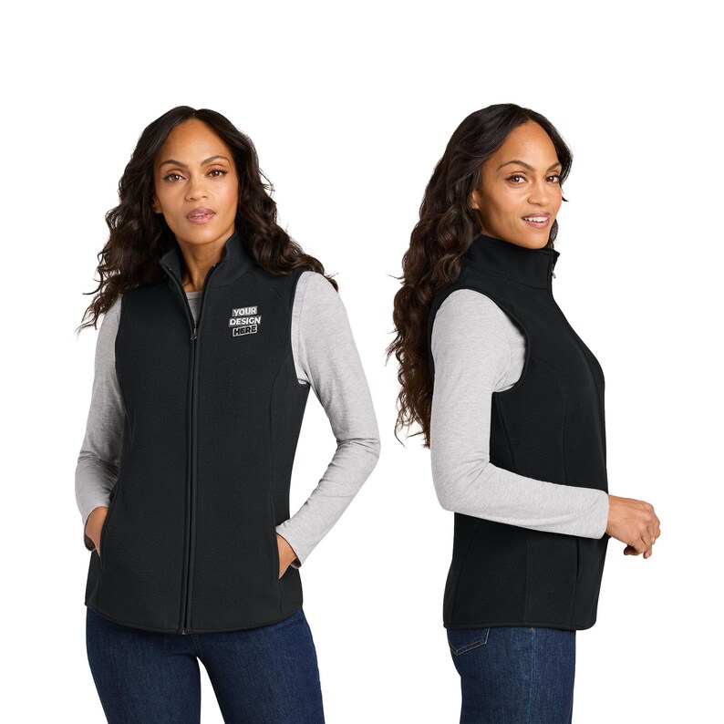 Custom Embroidered, Port Authority® Women’s C-FREE® Fleece Vest ...