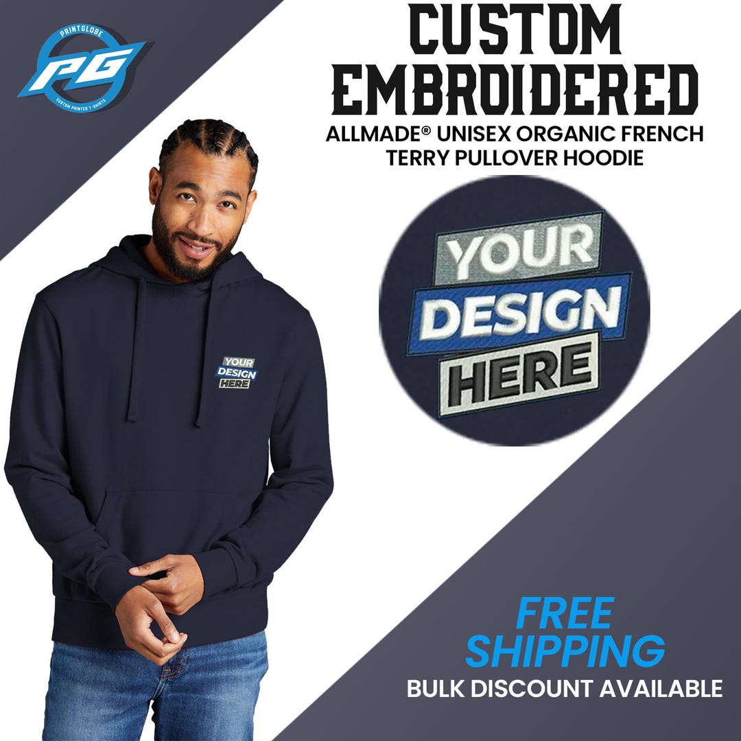 Custom Hoodie Custom Embroidered Custom Logo Hoodie Unisex Hooded ...