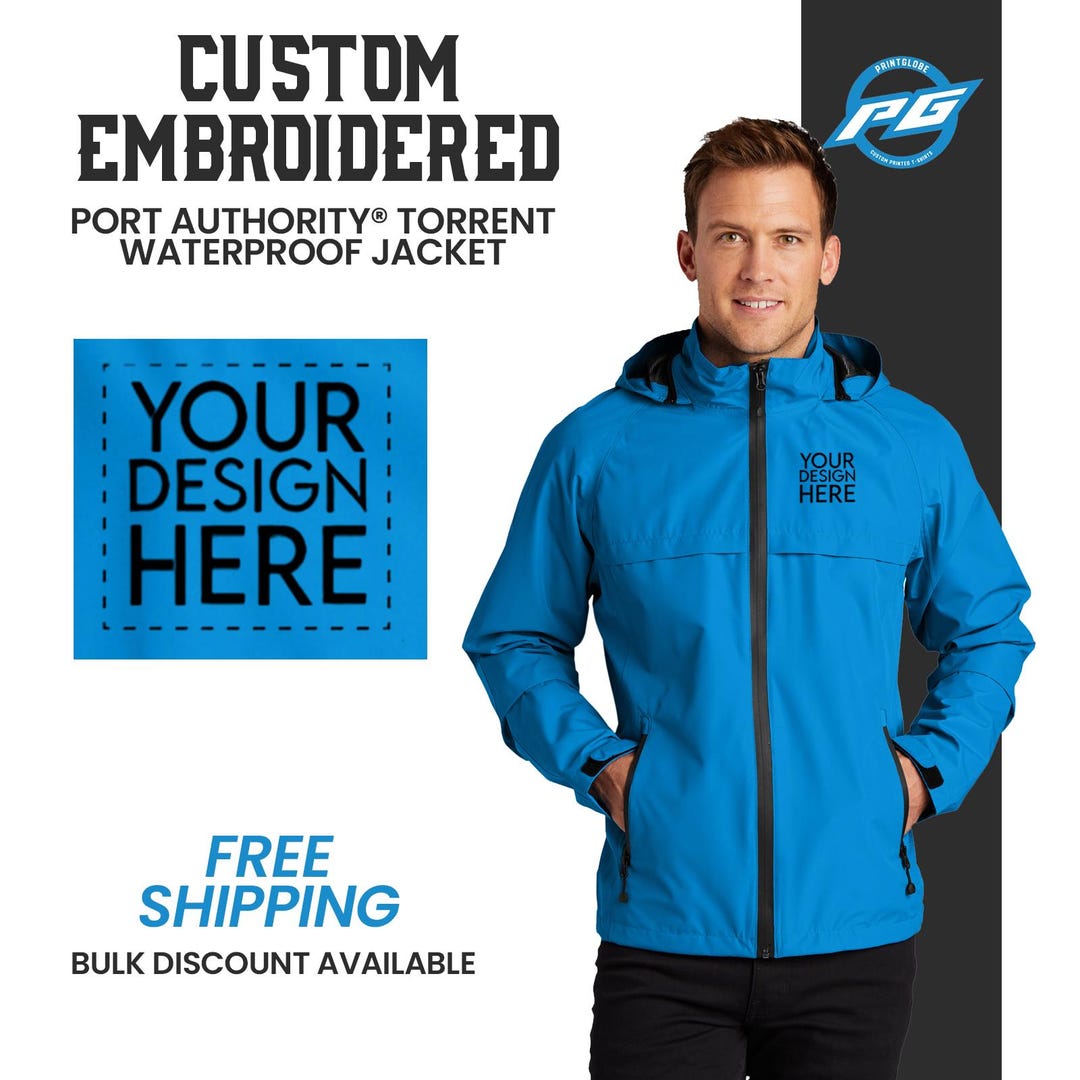 Custom Port Authority® Torrent Jacket Waterproof Jacket Windbreaker ...