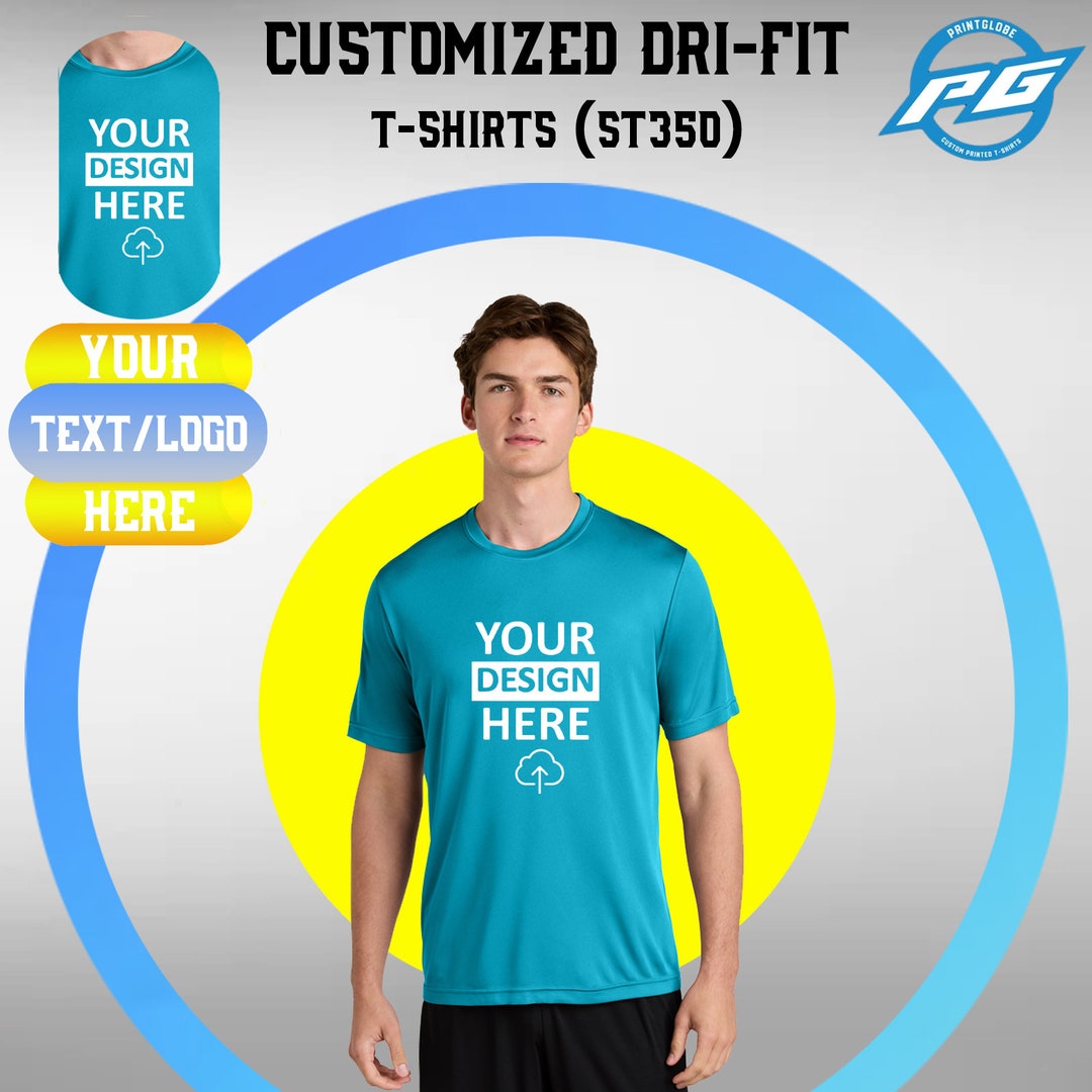 Custom Sport-tek Dri-fit T-shirt | Personalized Logo/text - Etsy