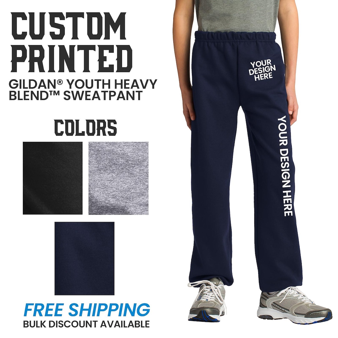 Gildan Custom Printed Sweatpants, Youth Heavy Blend™, Customized Custom ...