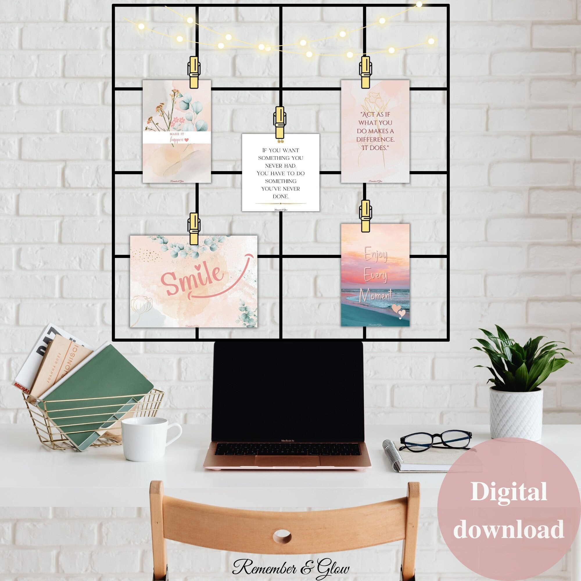 Powerful Motivational Quotes Prints for Photo Wall Grid - Etsy