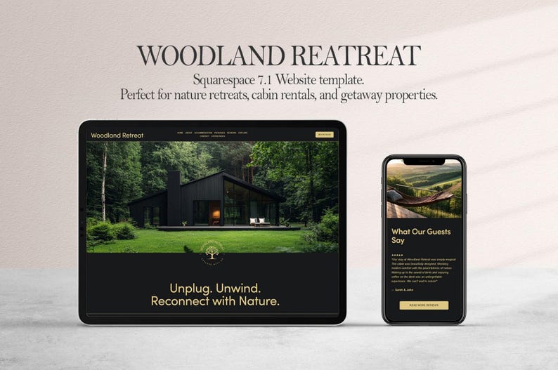 Woodland Retreat – Squarespace Website Template for Airbnb Host ...