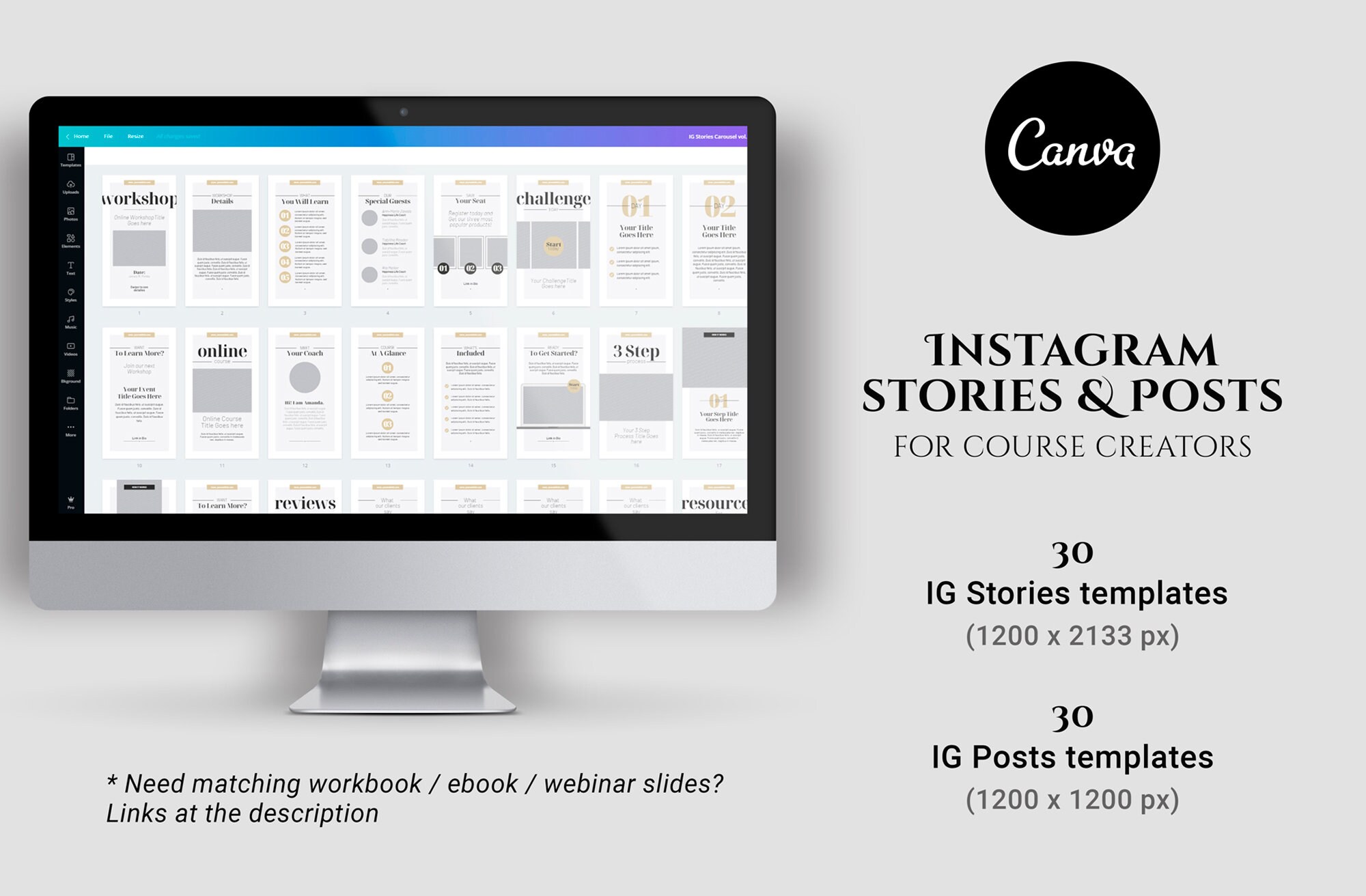 Instagram Templates for Canva, IG Stories Post Carousel, Canva Template ...
