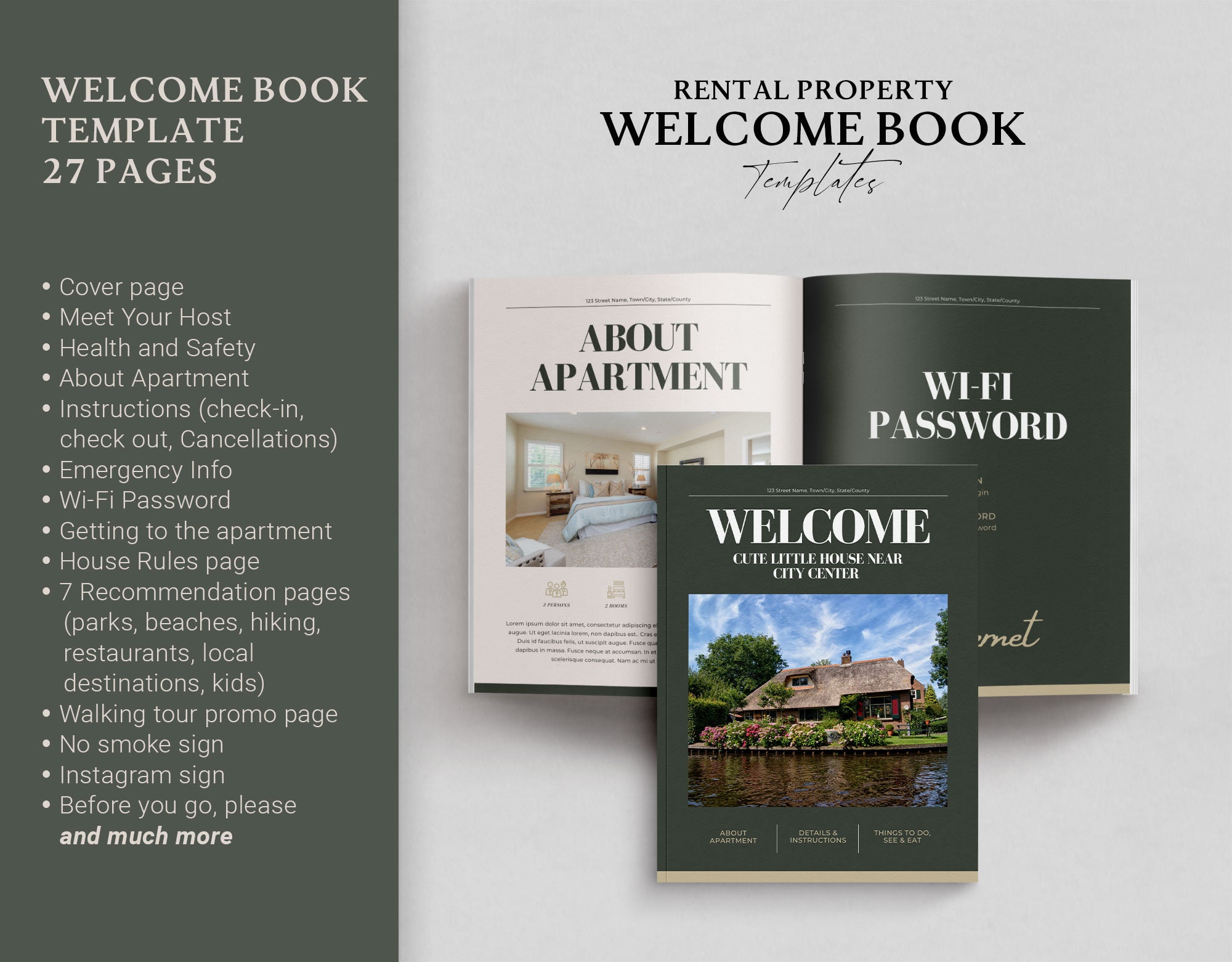 27-page Welcome Book Template, Guest Book Template, House Rules Guide ...