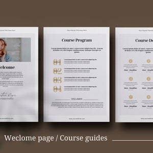 Workbook Indesign Template, Online Course Guide, Ecourse Worksheet ...