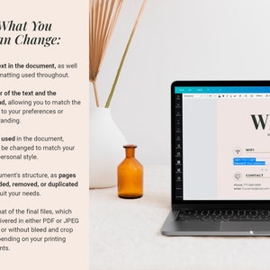 1 Page Welcome Sign Template for Hosts, Guest Arrival Poster, Vacation ...