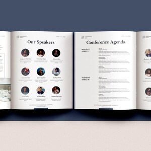 Conference Agenda Template, Indesign Template, Business Brochure ...