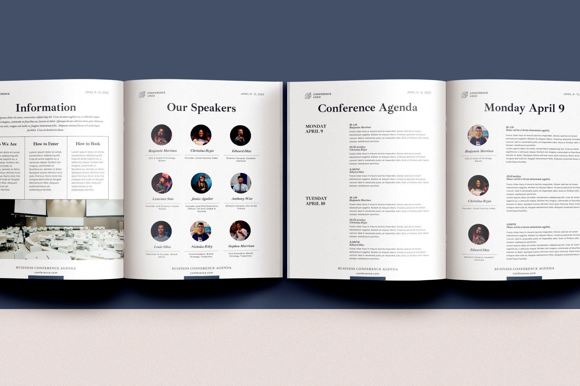 Conference Agenda Template, Indesign Template, Business Brochure ...