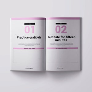 30 Day Challenge Workbook Canva Template, Course Workbook Worksheet ...