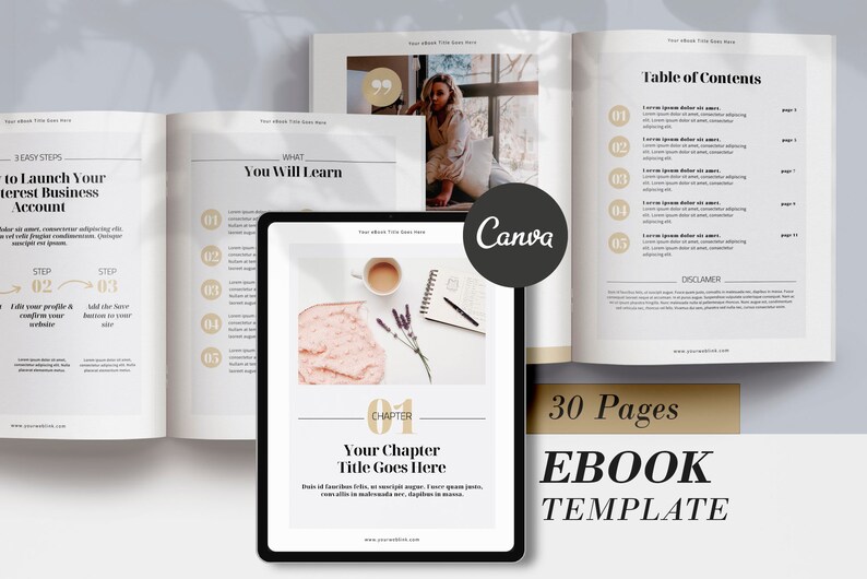 Canva Ebook Template, Ebook Creator Kit, Canva Template, Lead Magnet ...
