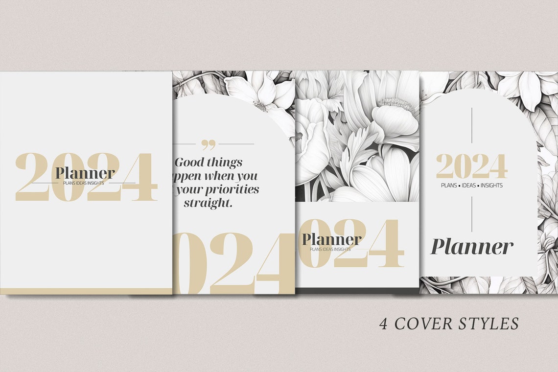 2024 Planner Template, 2024 Canva Calendar Template, Daily, Weekly ...