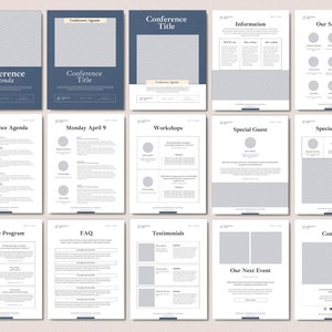 Conference Agenda Template, Indesign Template, Business Brochure ...
