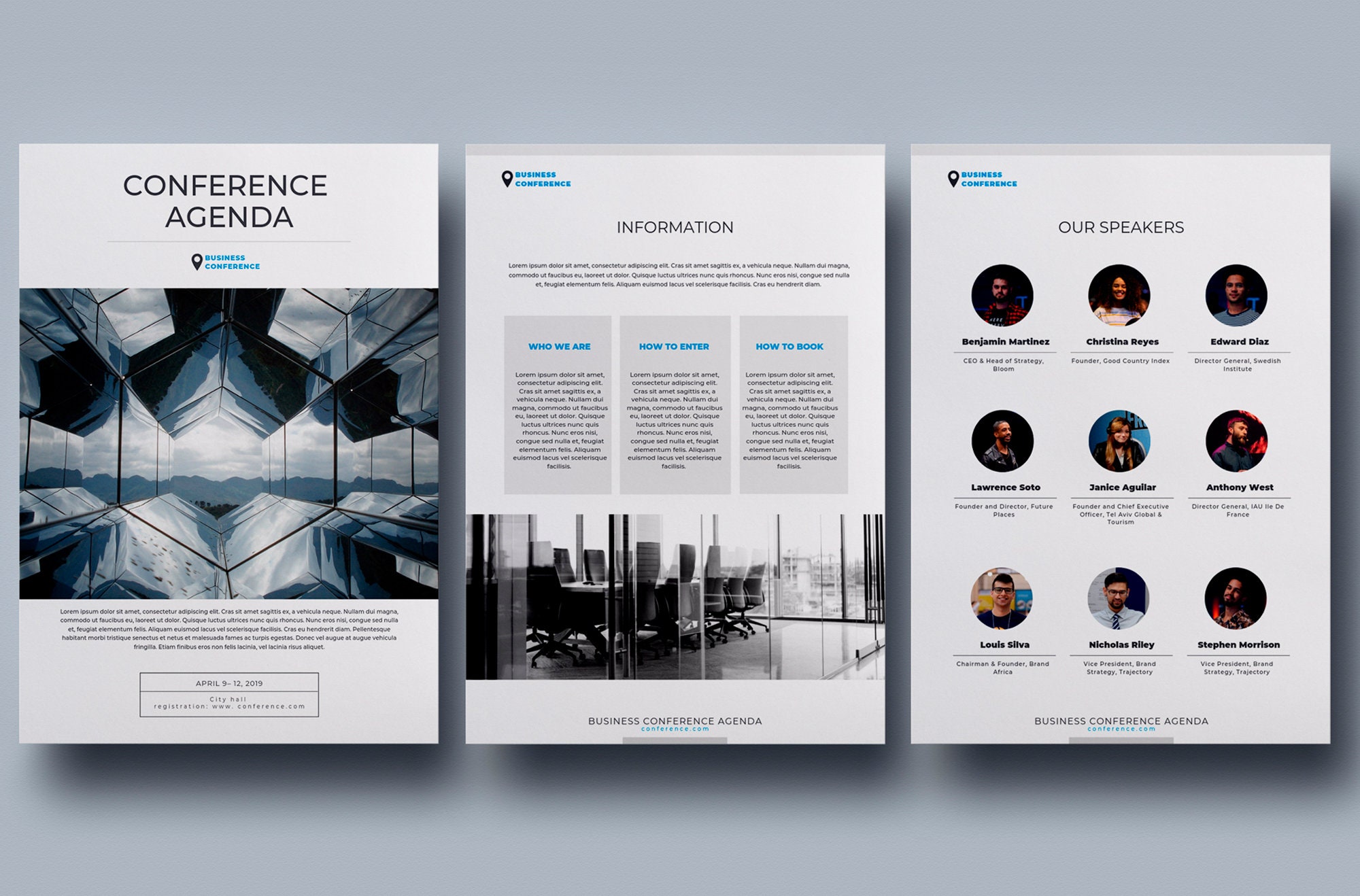 Conference Agenda Canva Template, Business Brochure, Event Meeting ...
