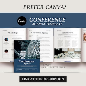 Conference Agenda Template, Indesign Template, Business Brochure ...