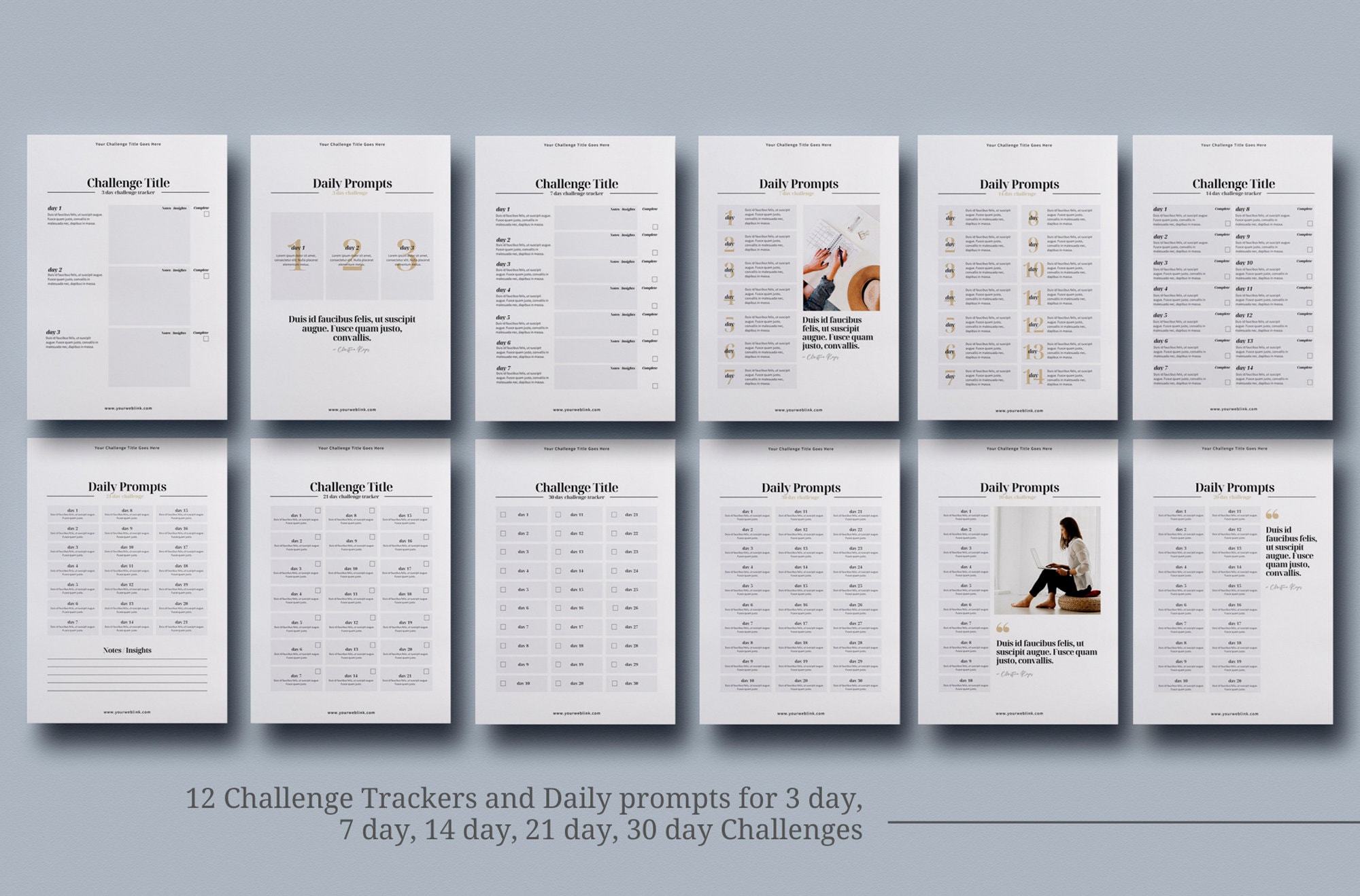 Challenge Workbook Creator, Canva Template, Course Workbook Worksheet ...