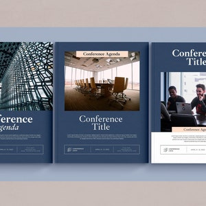 Conference Agenda Canva Template, Business Brochure, Event Meeting ...