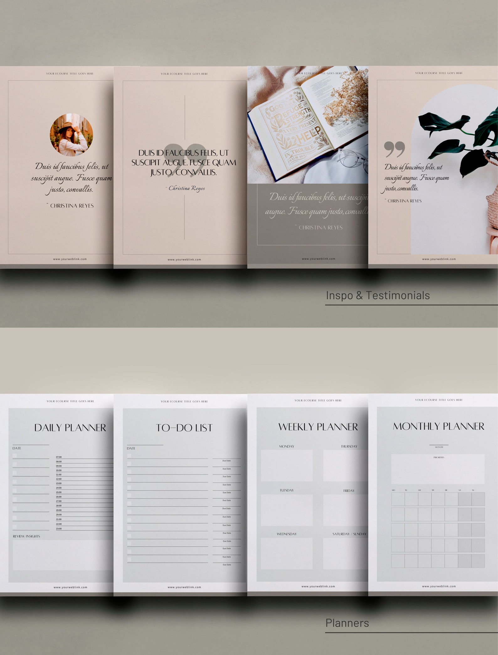 Workbook Template Canva Template Worksheet Course Lead - Etsy
