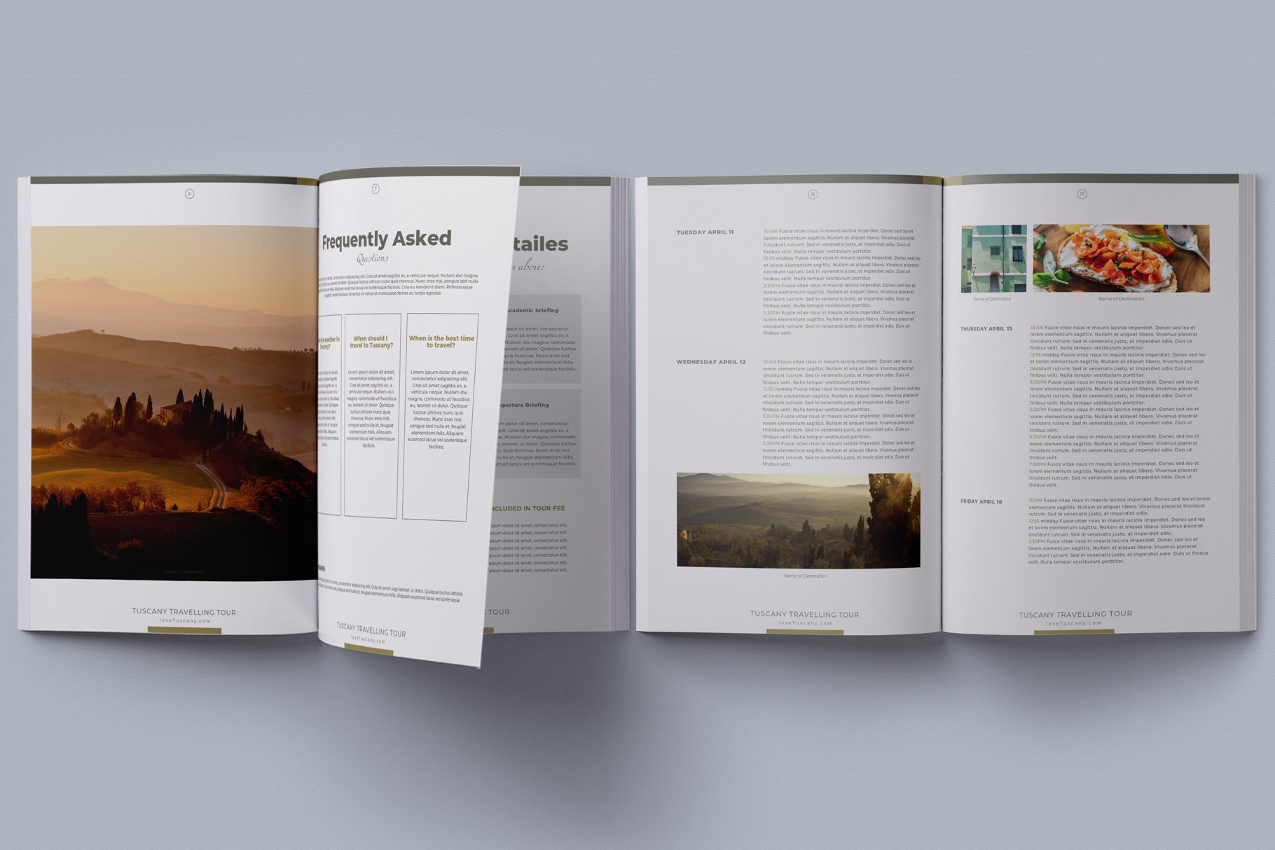 Travel Agency Guide Itinerary Template, Indesign Brochure, Ebook ...
