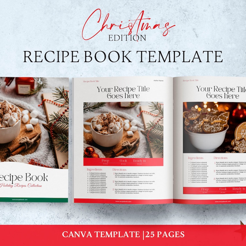 Cookbook Template - Etsy