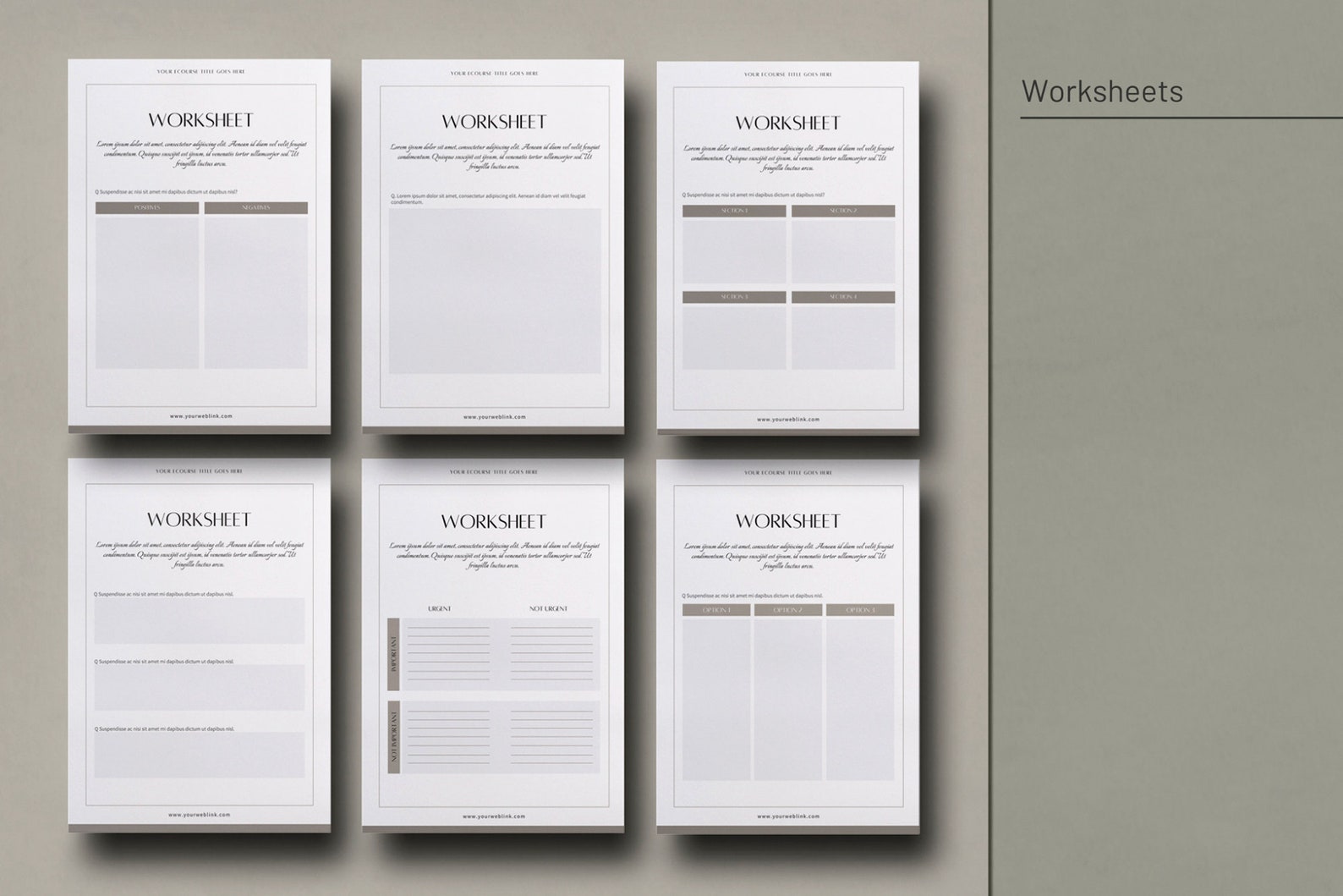 Workbook Template Canva Template Worksheet Course Lead - Etsy