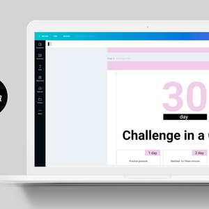 30 Day Challenge Workbook Canva Template, Course Workbook Worksheet ...