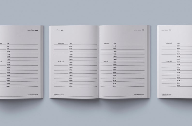 12 Weeks Planner Canva Template, No Dates Planner, Challenge Planner ...