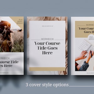 Workbook Indesign Template, Online Course Guide, Ecourse Worksheet ...