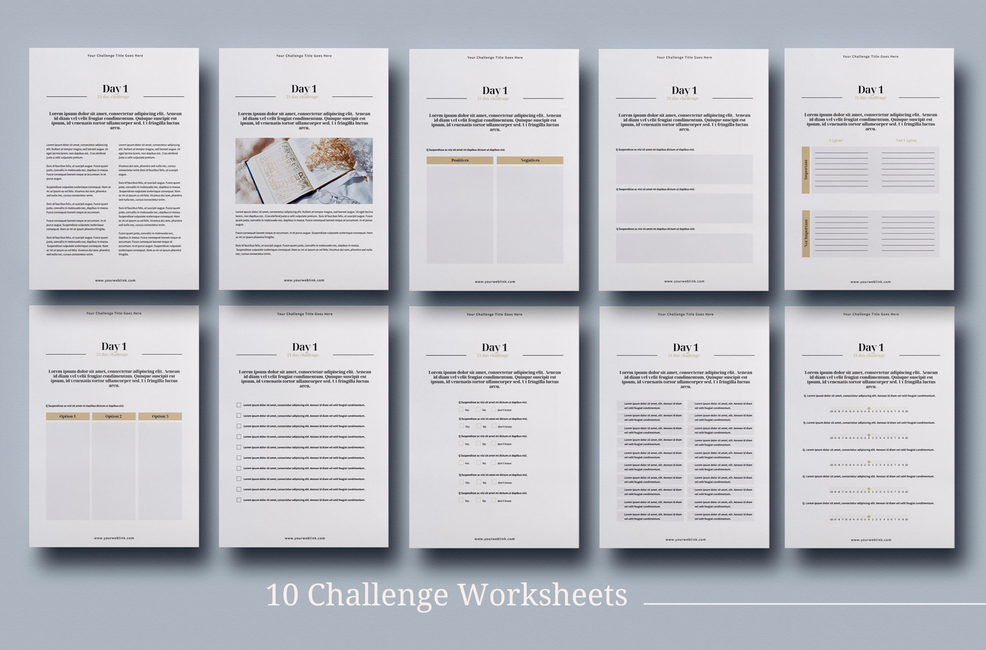 Challenge Workbook Creator, Canva Template, Course Workbook Worksheet ...