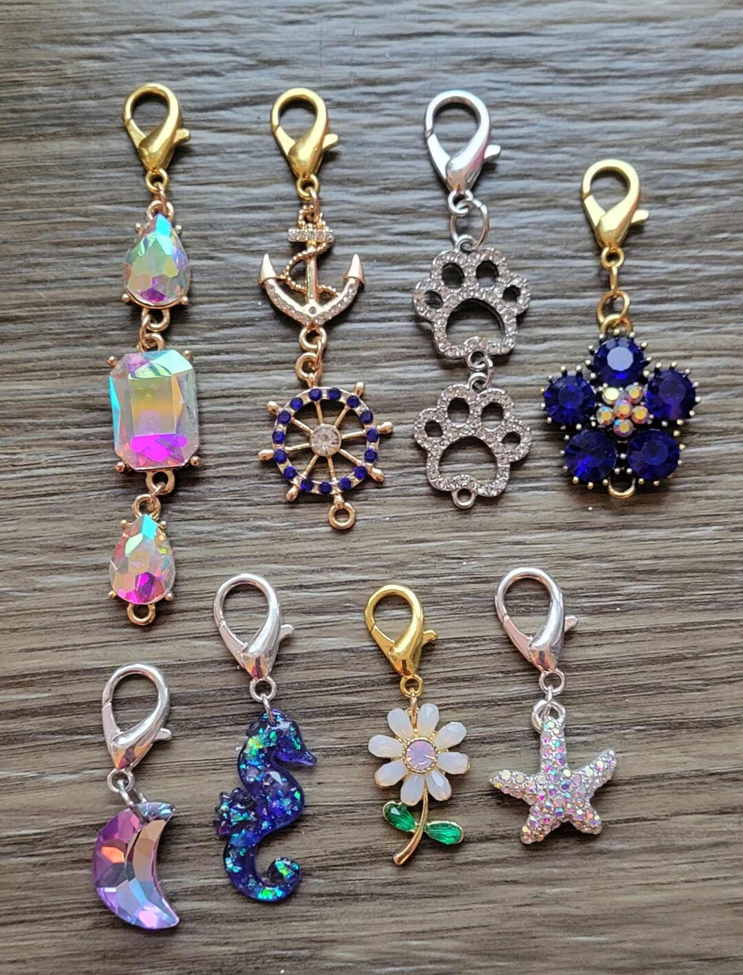 Rhinestone Zipper Charms: Purse & Backpack Pulls - Etsy