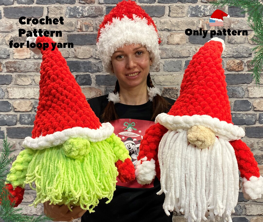 Christmas Gnome Crochet Pattern Santa Gnome Pillow Pattern - Etsy