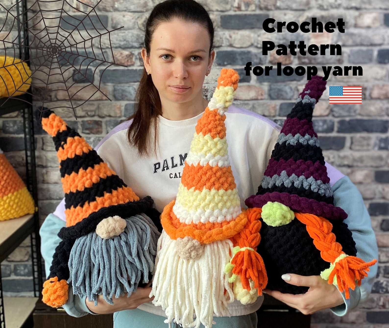 Halloween Gnome Crochet Pattern Ahd Halloween Witch Pattern - Etsy