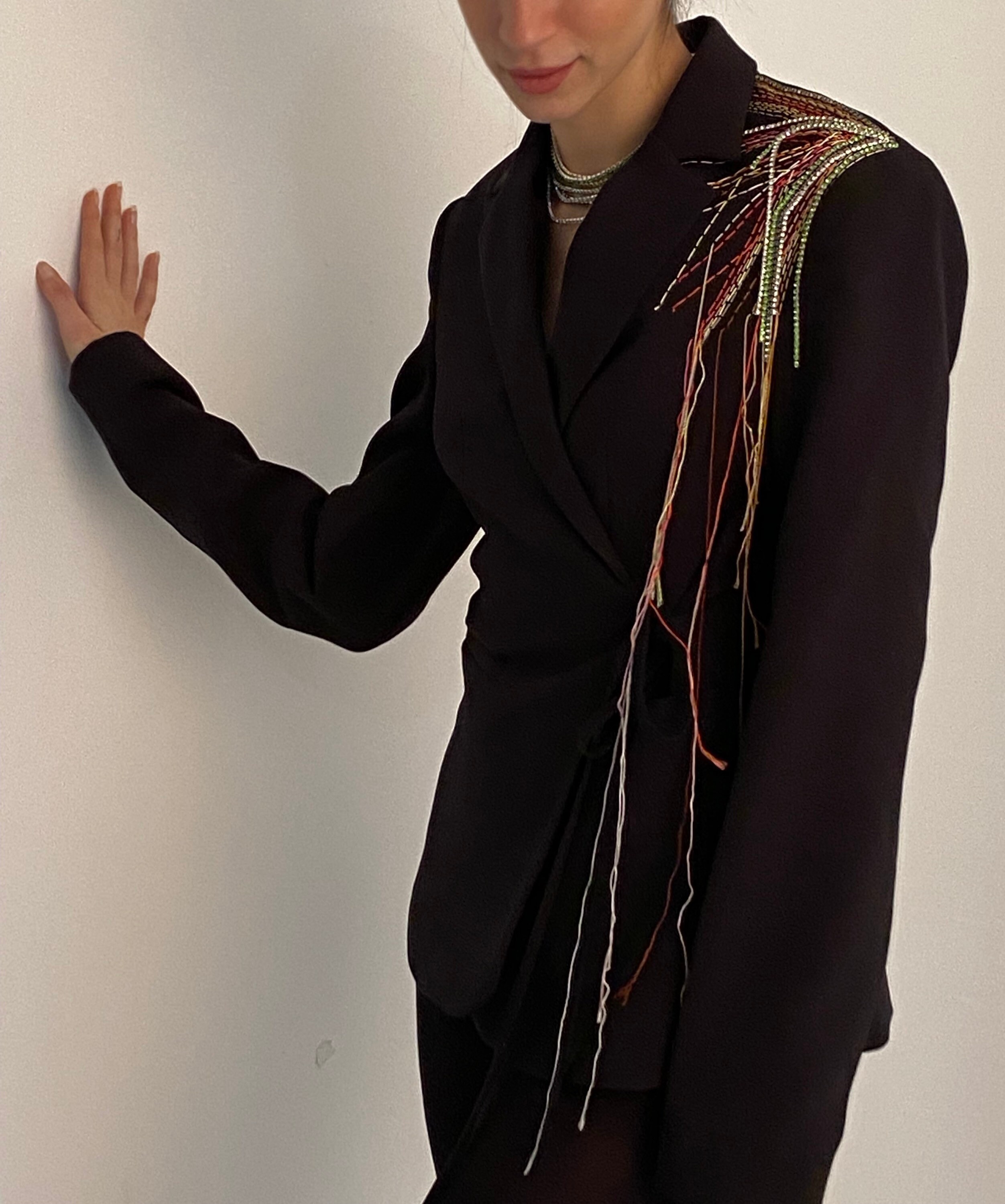 Fancy Stitched Vintage Jacket/blazer Jacket Hand Stitched,handmade ...