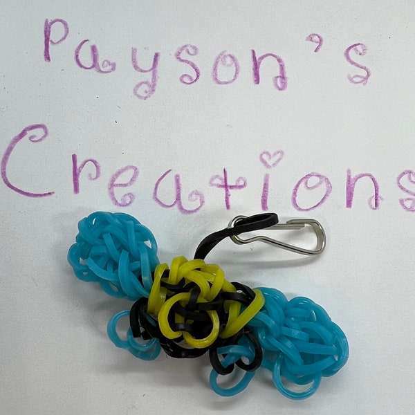 Rainbow Loom Keychain - Etsy