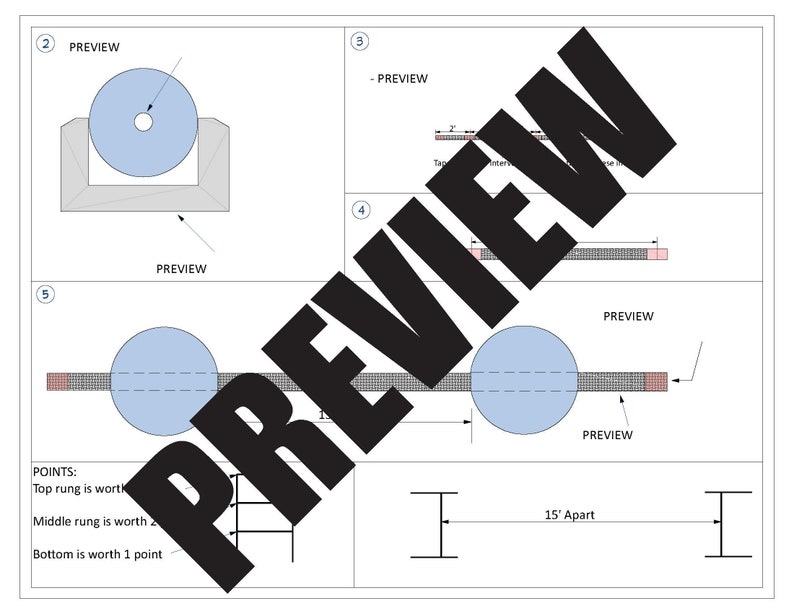 DIY Ladder Toss Game Plans - Etsy