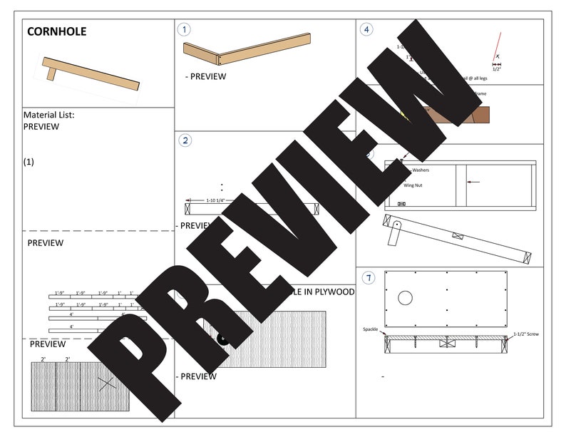 DIY Cornhole Plans - Etsy