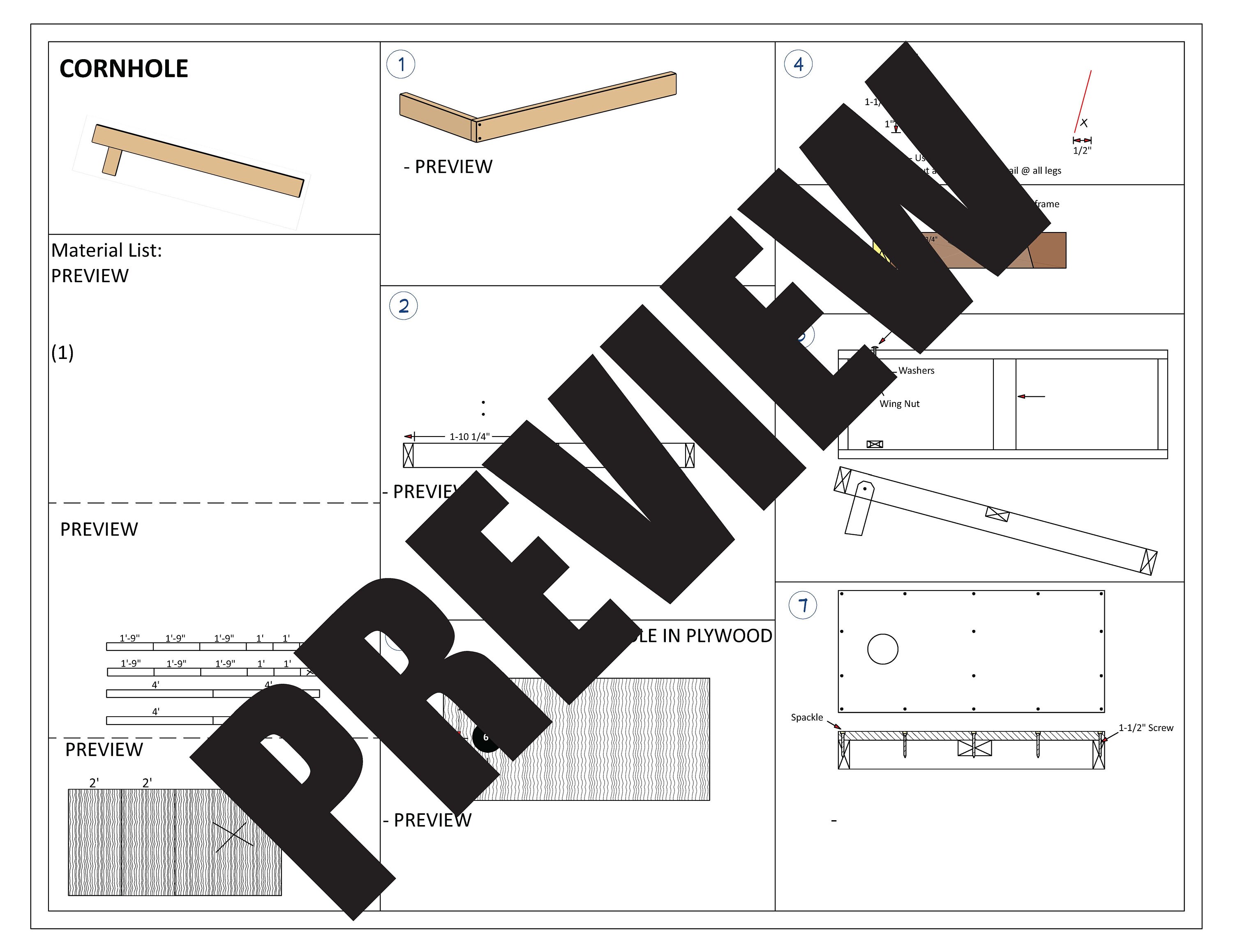 DIY Cornhole Plans - Etsy