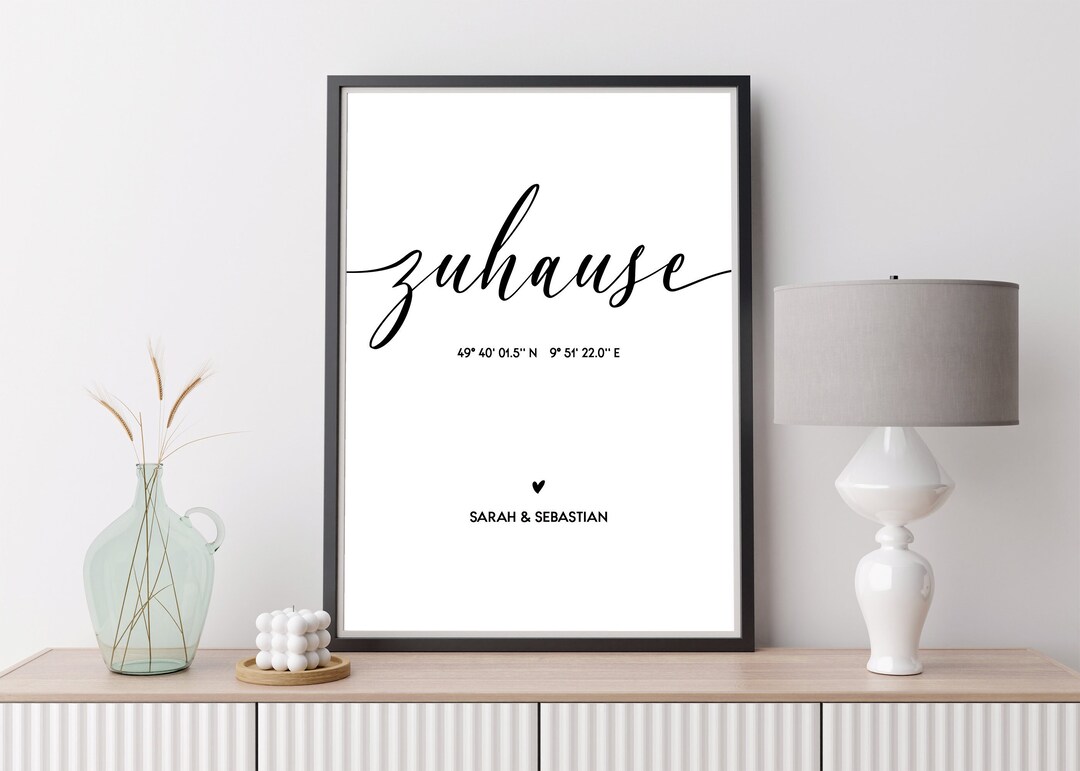 Poster / Map at Home Coordinates Personalized Print - Etsy