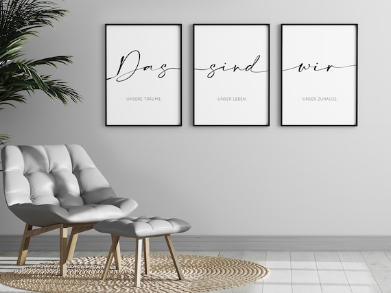 Posterwand Das sind wir Print 3er-Set - Etsy