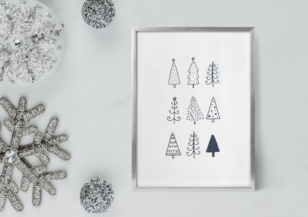 Posters / Map Christmas Trees Printing Print - Etsy UK